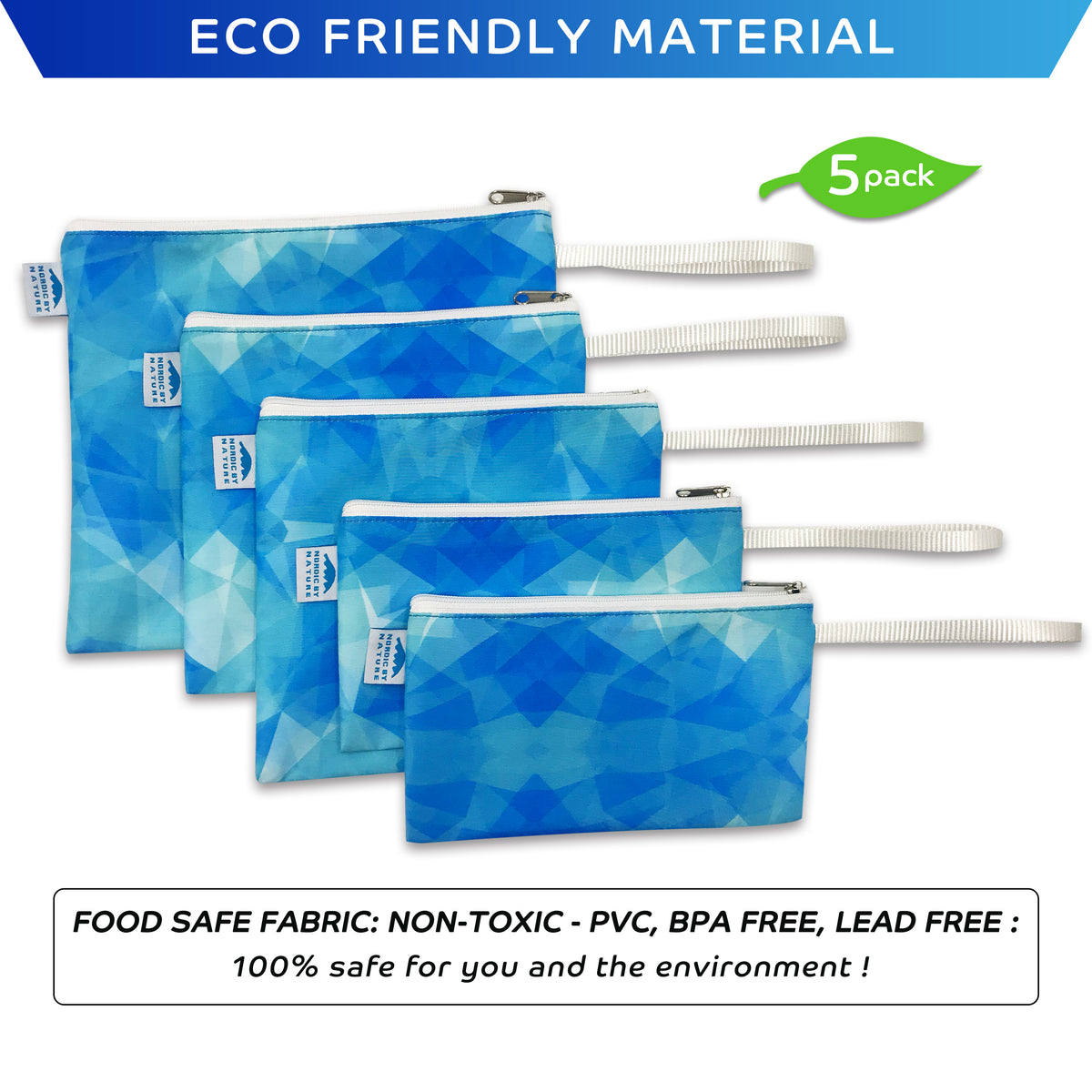 5 Dual Layer Lunch Baggies- (Blue Ice) – Life Of Leisure, LLC Nordic By ...